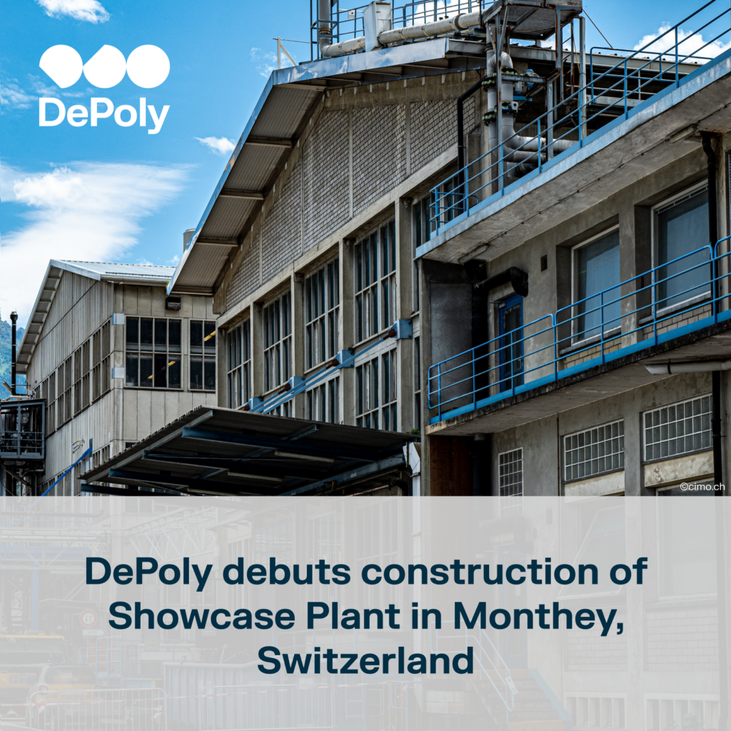 DePoly lance la construction de sa première usine de démonstration à Monthey - CleantechAlps